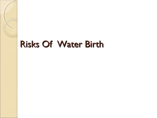 water birth | PPT