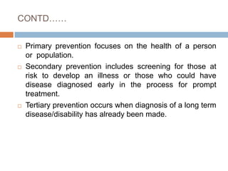 Health prevention model | PPTX