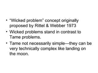 Health problems as wicked problems | PPT