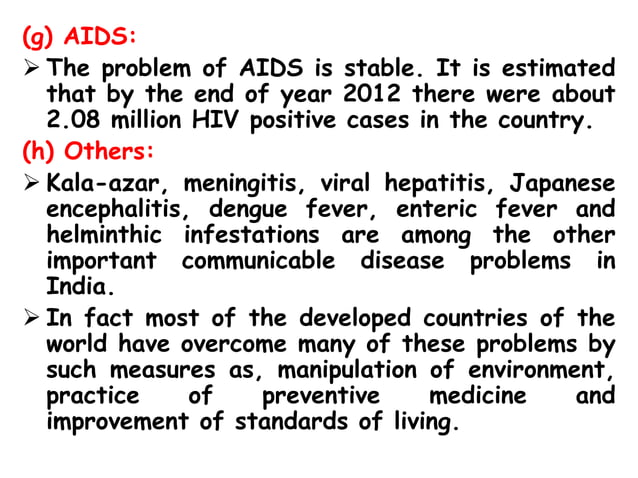 Health problems in india | PPTX | Infectious Diseases | Diseases and ...
