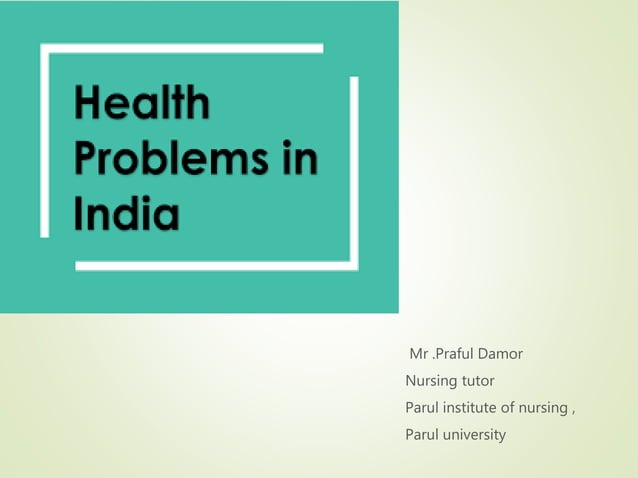 Health problems in india | PPT