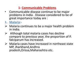 Health problems in INDIA | PPTX | Infectious Diseases | Diseases and ...