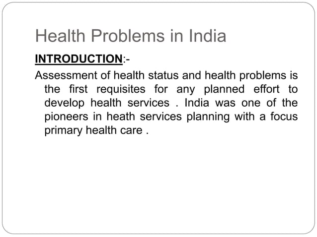 HEALTH PROBLEMS IN INDIA PPT.pptx | Digestive Disorders | Diseases and ...
