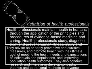 Health professionals | PPTX
