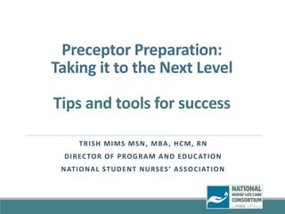 Enhancing the Student Experience Through Effective Precepting | PPTX