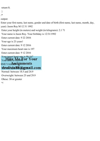 HealthProfile.h #include stringusing namespace std;class .pdf