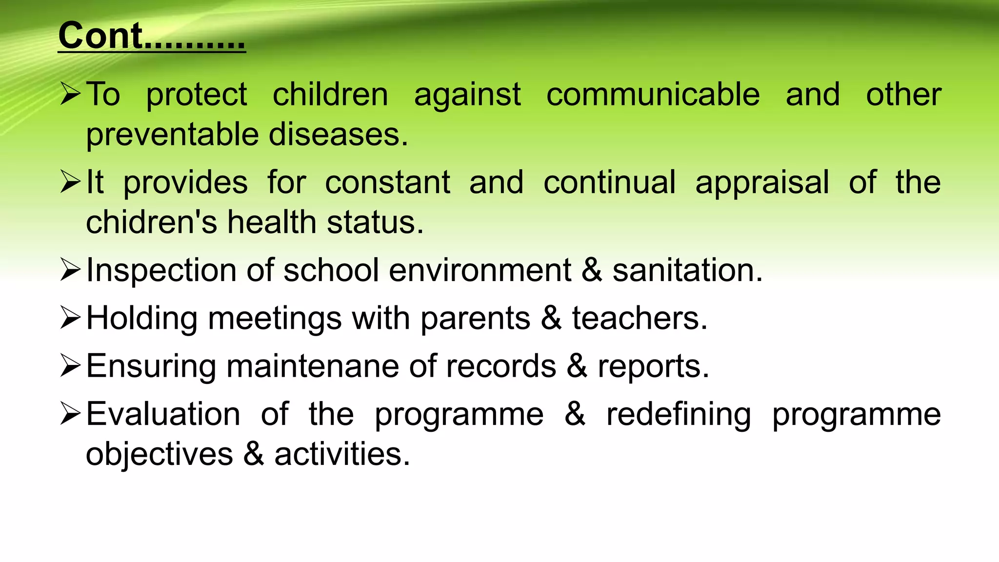 Health programme its objectives and importance | PPT