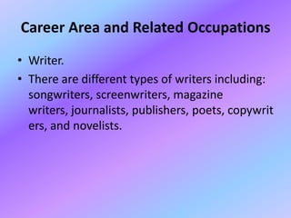 Sarah career project | PPTX