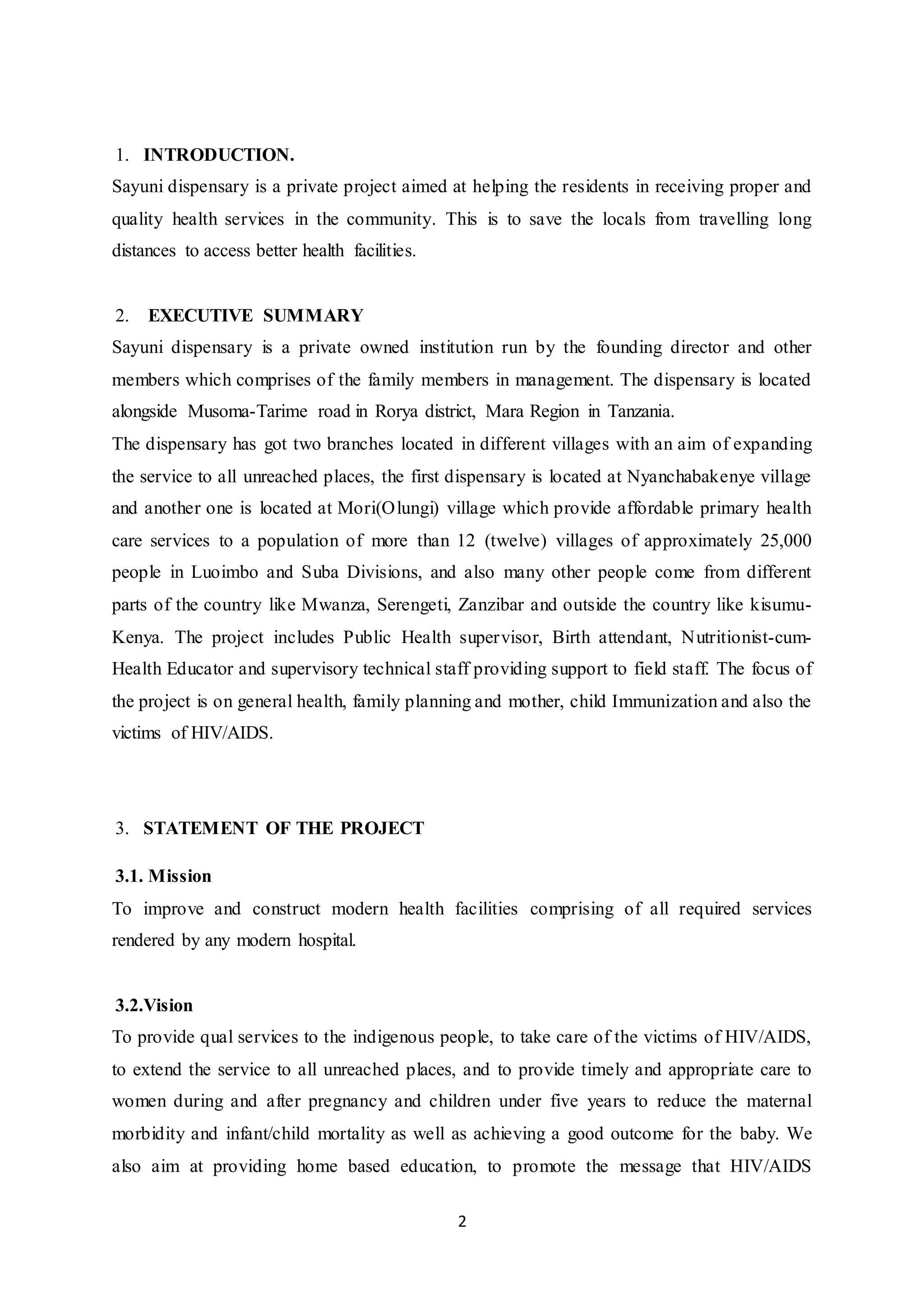 Health project proposal(1) | DOCX