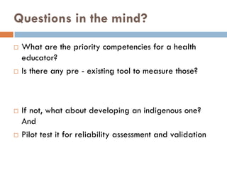 Health promoters competence assessment tool (hcat) | PDF