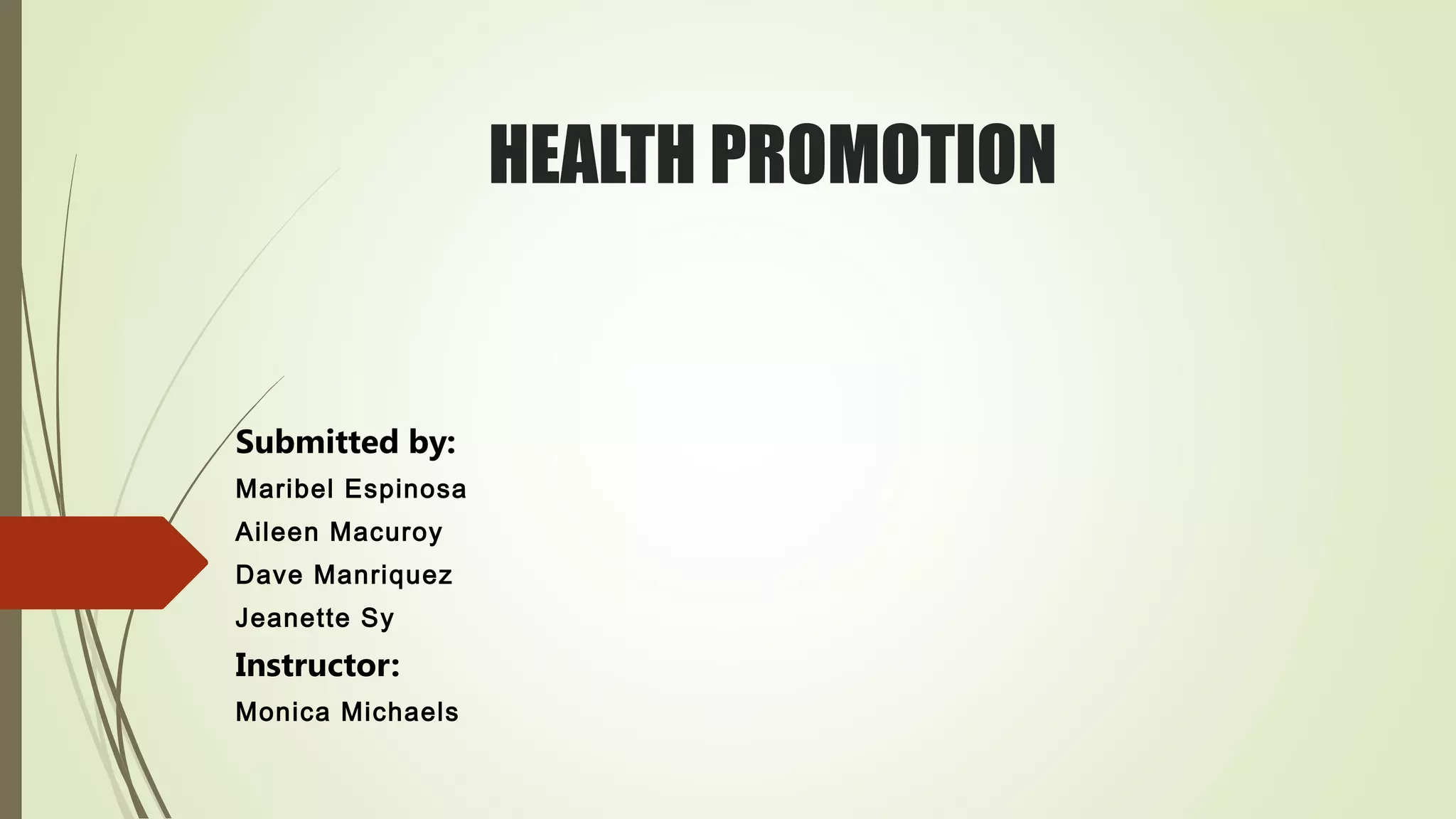 Health promotion | PPT | Medical Health