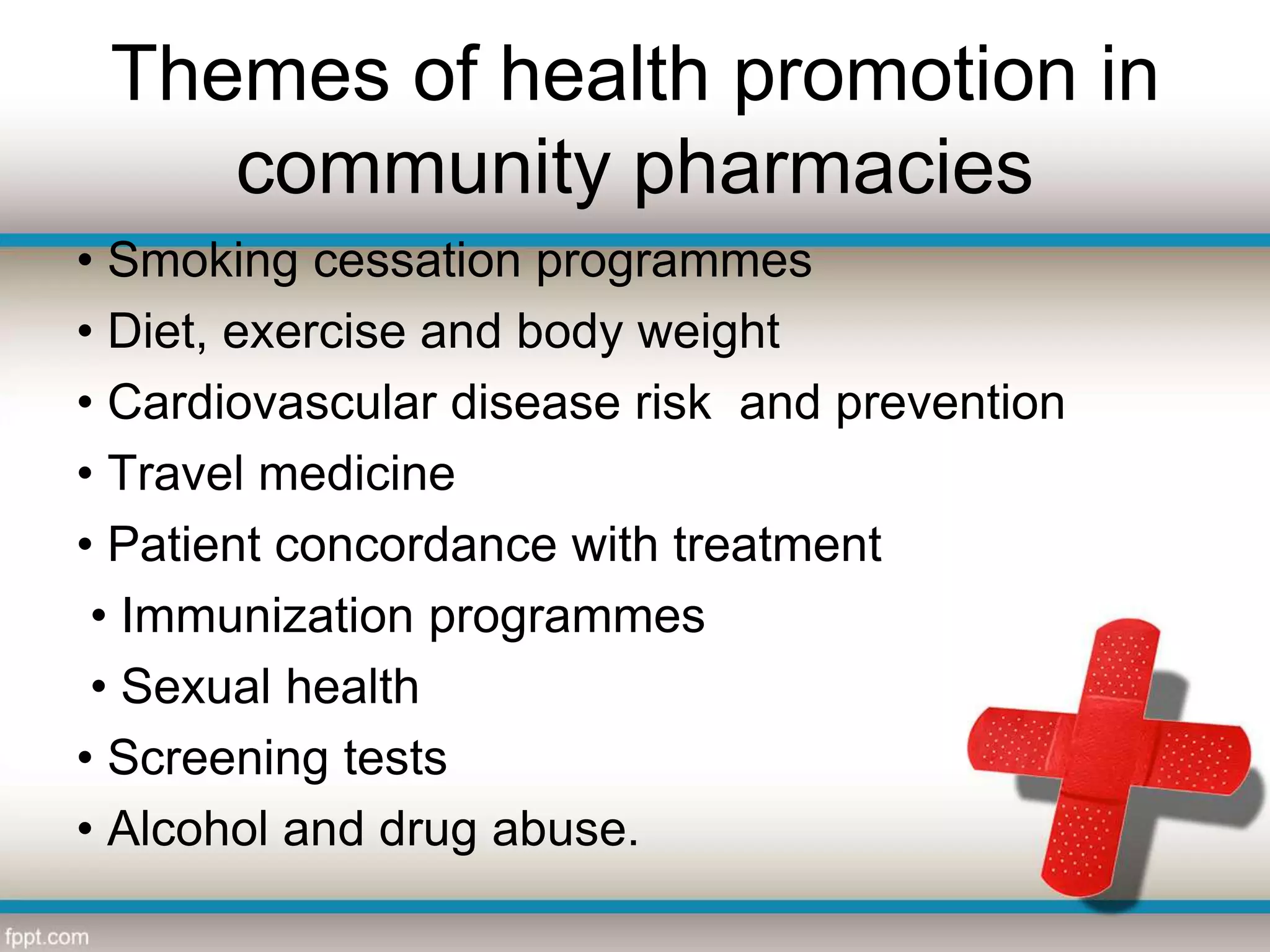 Health promotion: As a pharmacist | PPTX