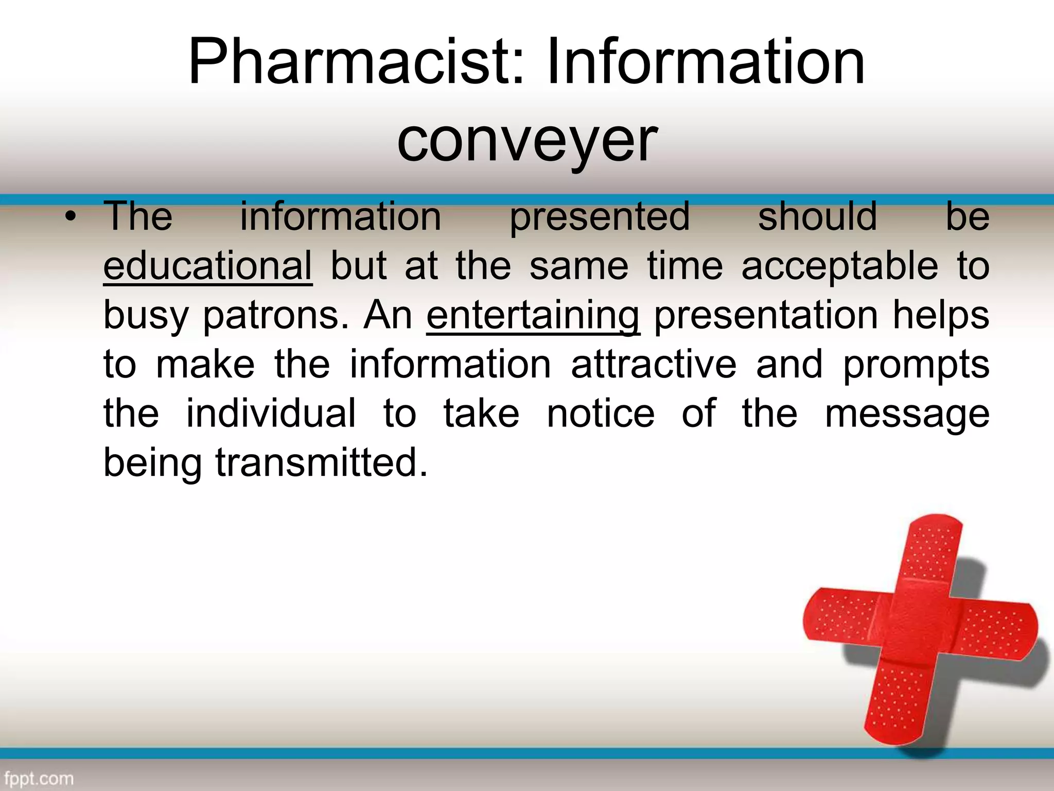Health promotion: As a pharmacist | PPTX