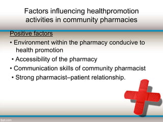 Health promotion: As a pharmacist | PPTX