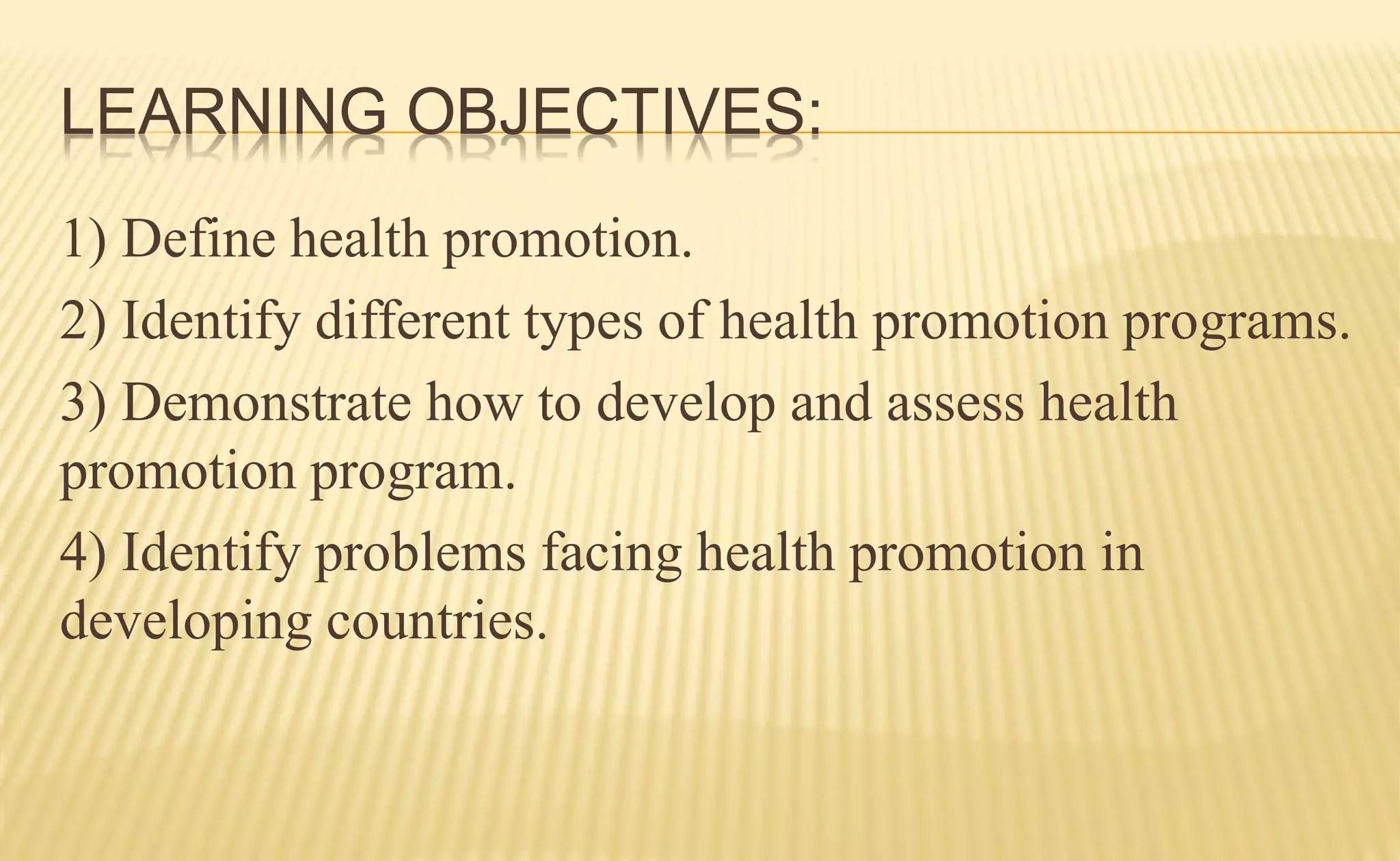 Health promotion | PPTX