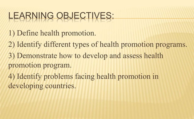 Health promotion | PPTX