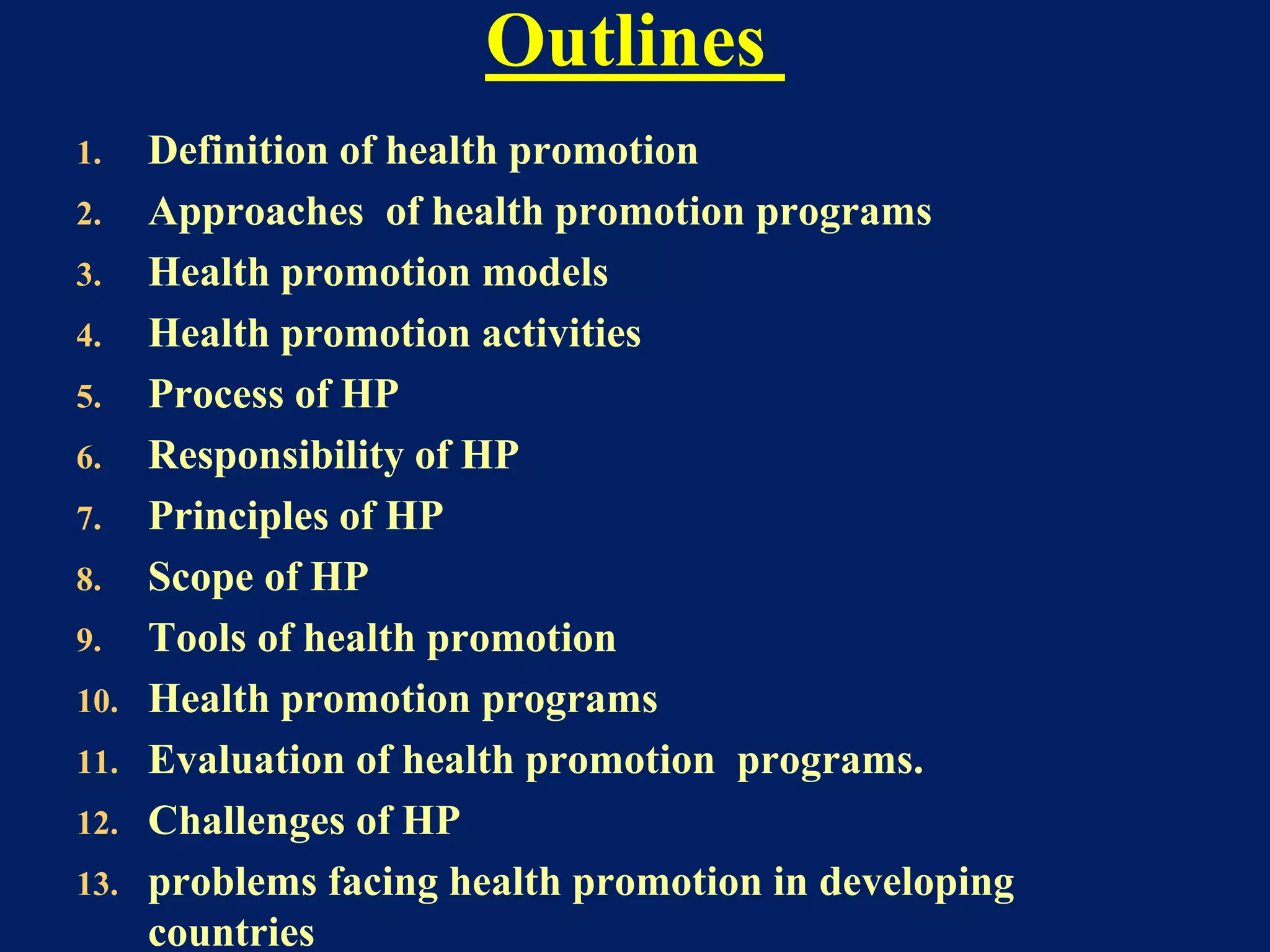 Health promotion | PPTX