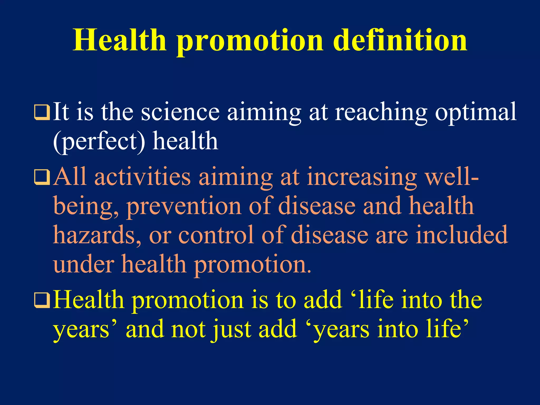Health promotion | PPTX