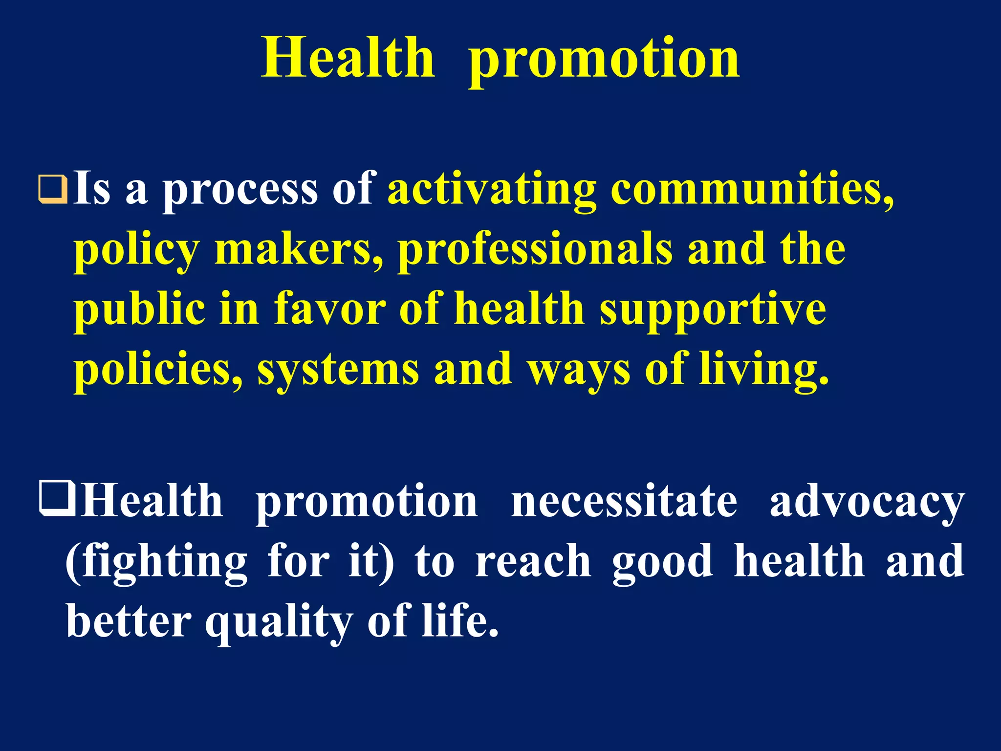 Health promotion | PPTX