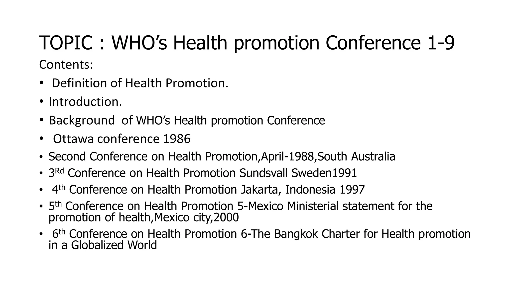 Health promotion | PPTX