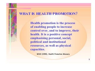 Health promotion | PPTX