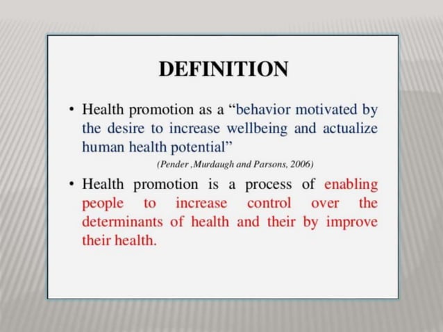 Health promotion | PPT