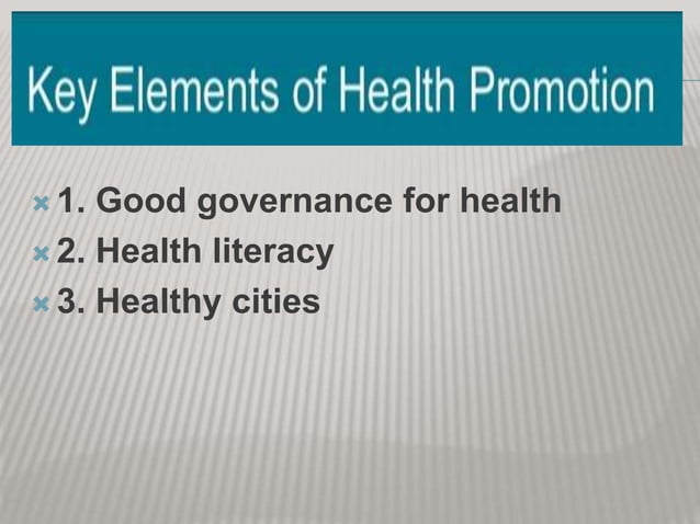 Health promotion | PPT