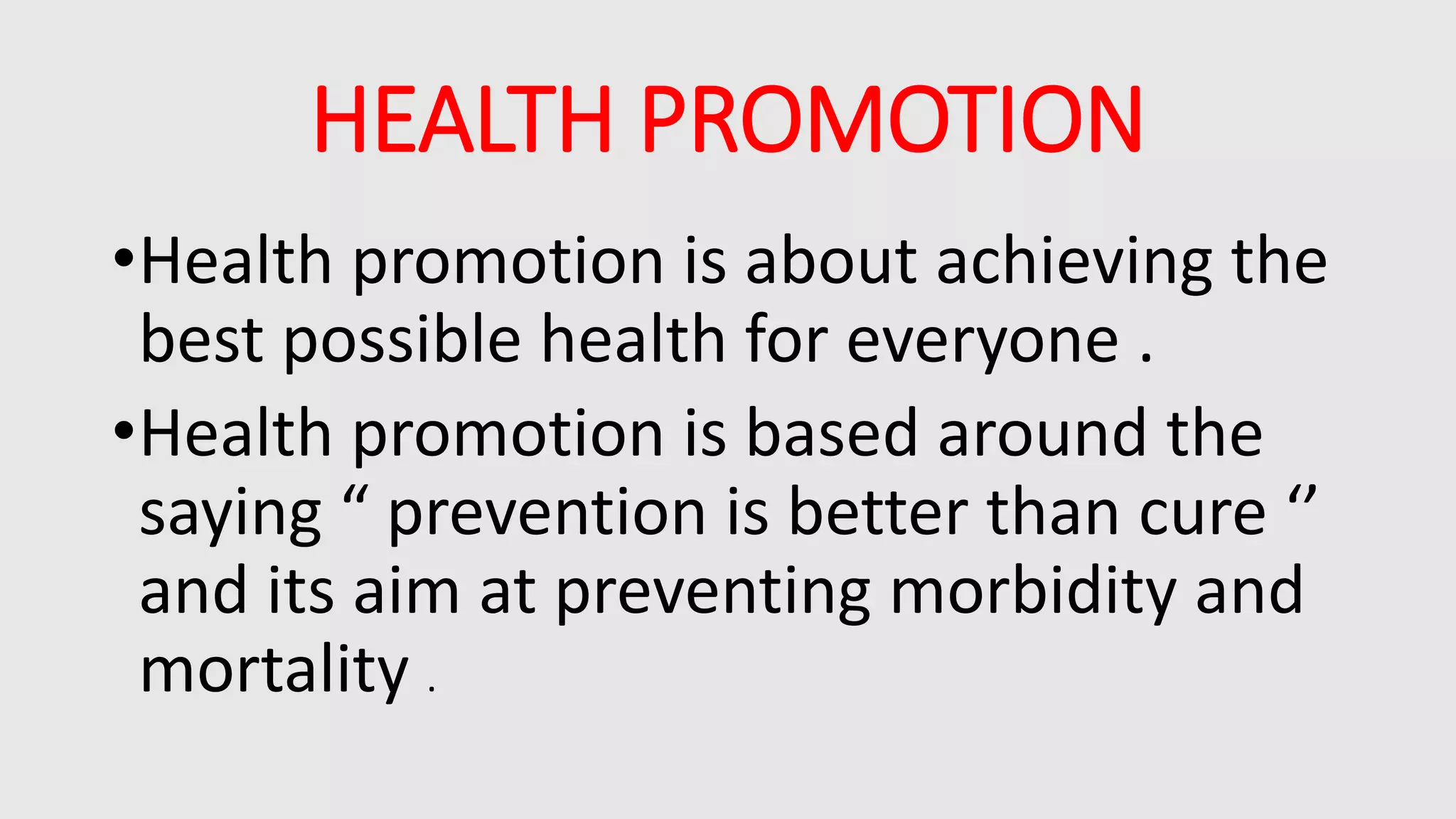 Health promotion | PPTX