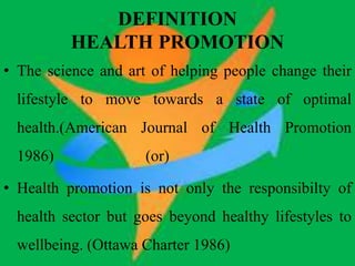 Health promotion | PPTX