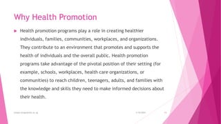 Health Promotion.presentation slides for NE | PPTX