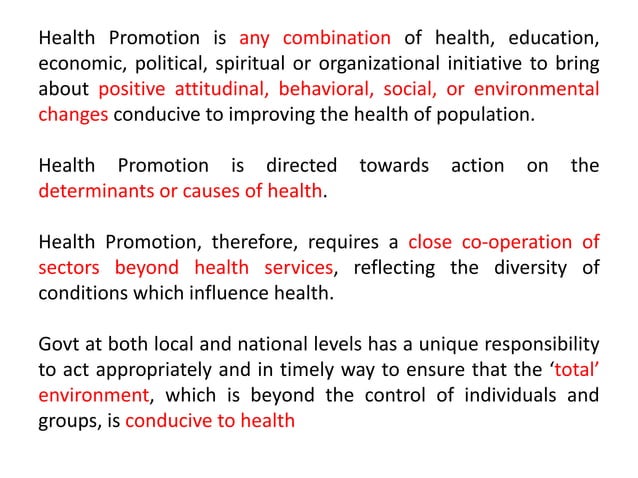 Health Promotion: Introduction | PPTX | Smoking Cessation | Wellness