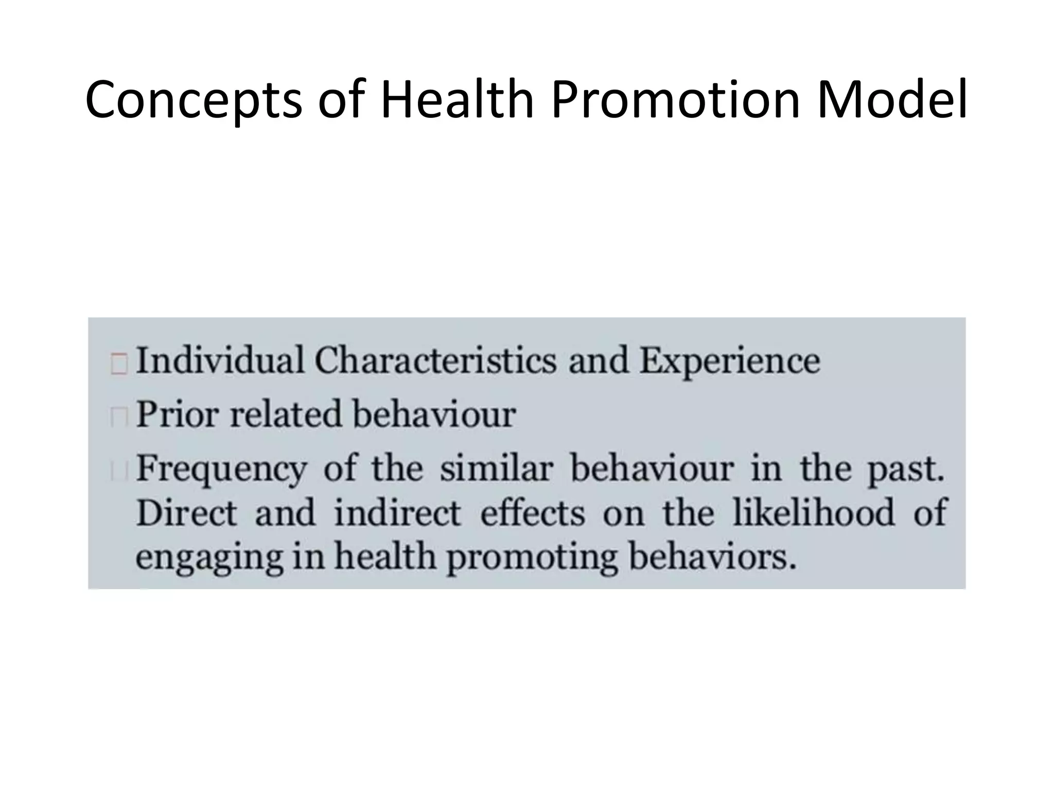 Health Promotion- Models | PPTX