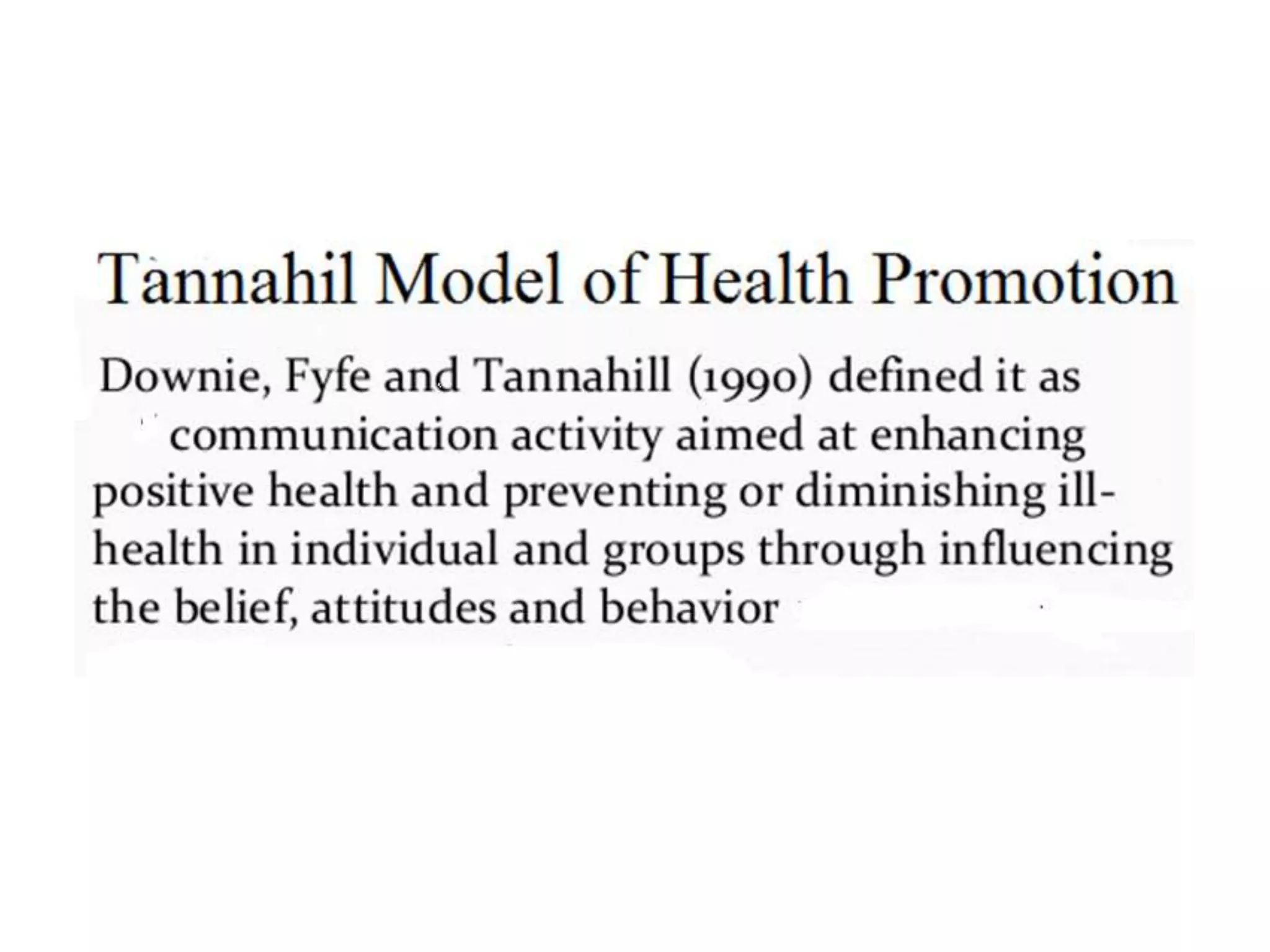 Health Promotion- Models | PPTX