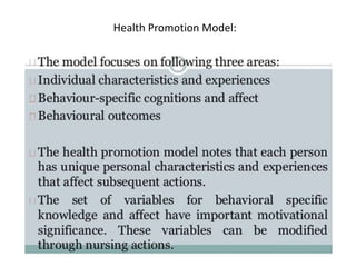 Health Promotion- Models | PPTX