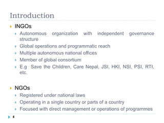 Role of I/NGOs in Health Promotion and Education | PPTX