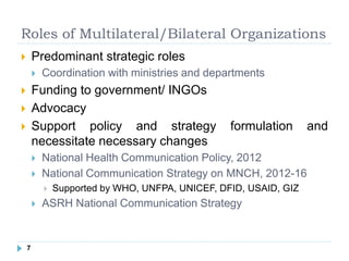 Role of I/NGOs in Health Promotion and Education | PPTX
