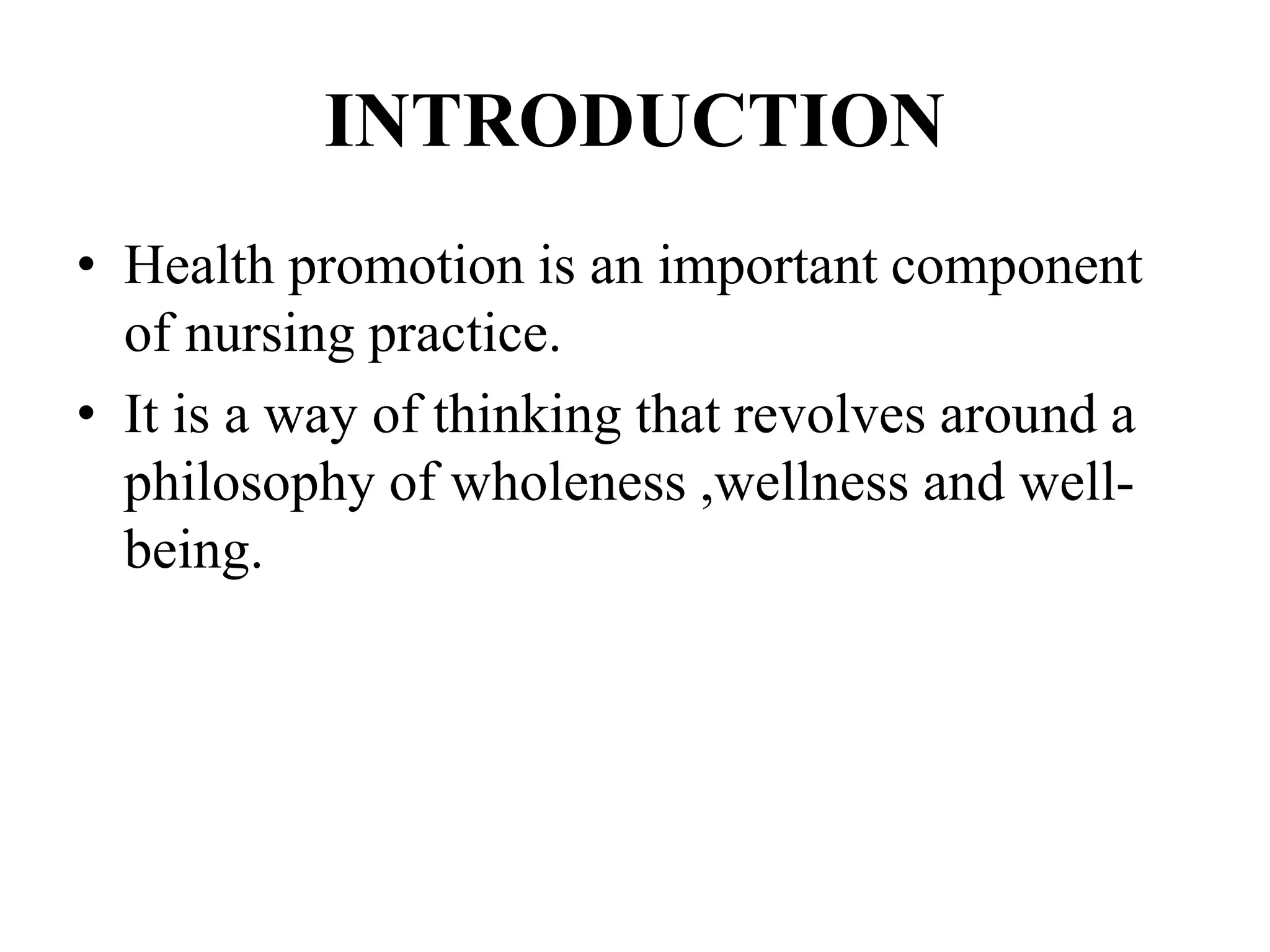 Health promotion and levels of prevention | PPTX