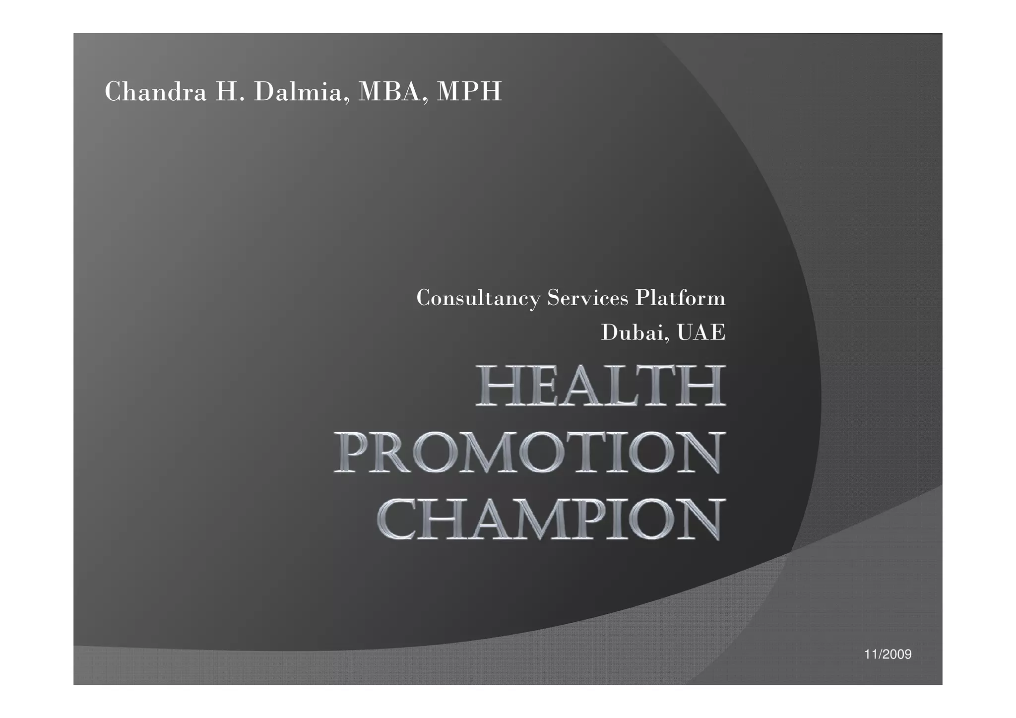 Health Promotion Champion | PDF