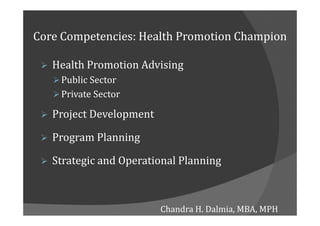 Health Promotion Champion | PPT