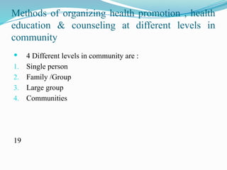 Health Promotion , Education & Counseling.pptx