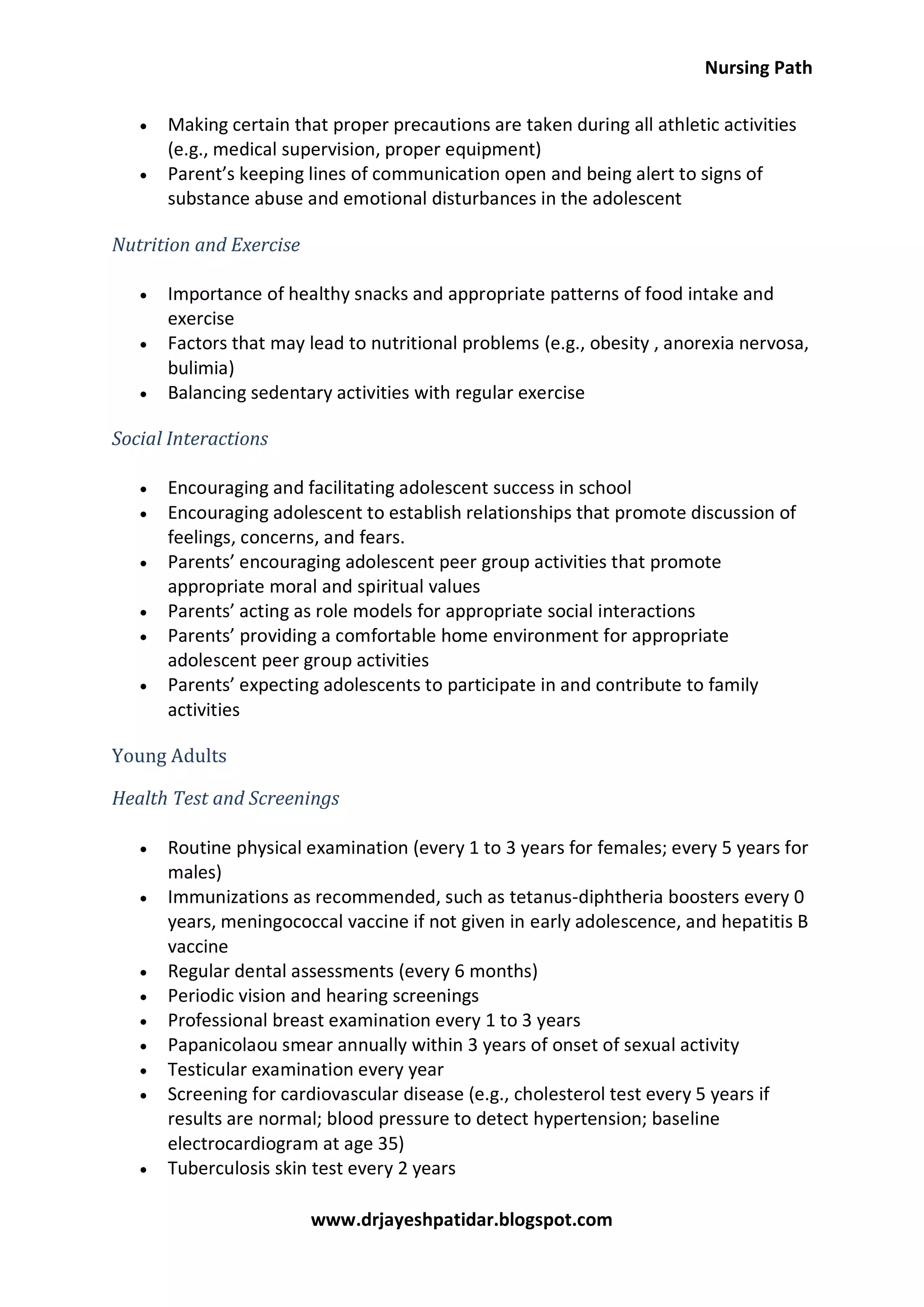 Health promotion guidelines across lifespan | PDF