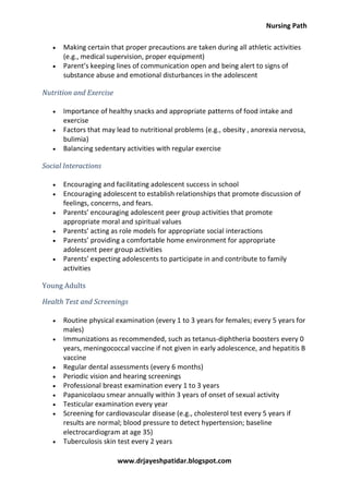 Health promotion guidelines across lifespan | PDF