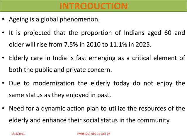 HEALTH PROMOTION IN OLDER ADULT | PPTX | Eldercare | Family and ...