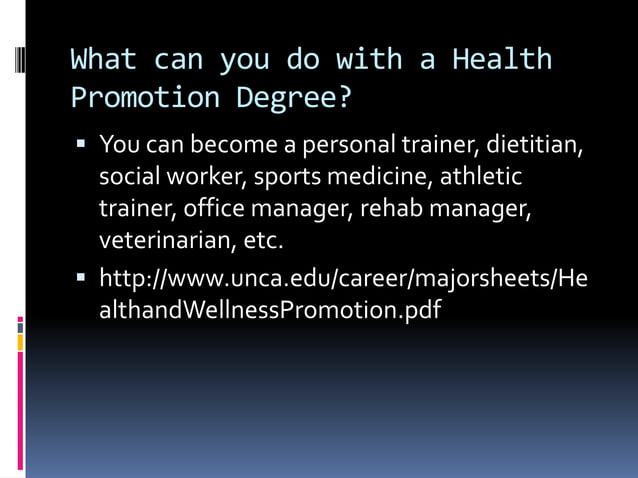 Health Promotion Major | PPTX | Education