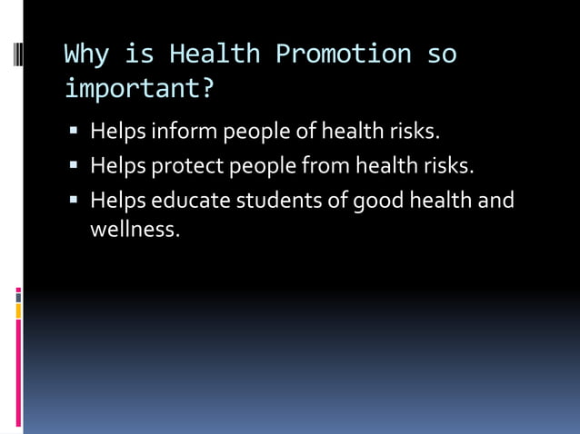Health Promotion Major | PPTX | Education