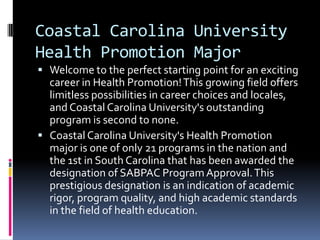 Health Promotion Major | PPTX