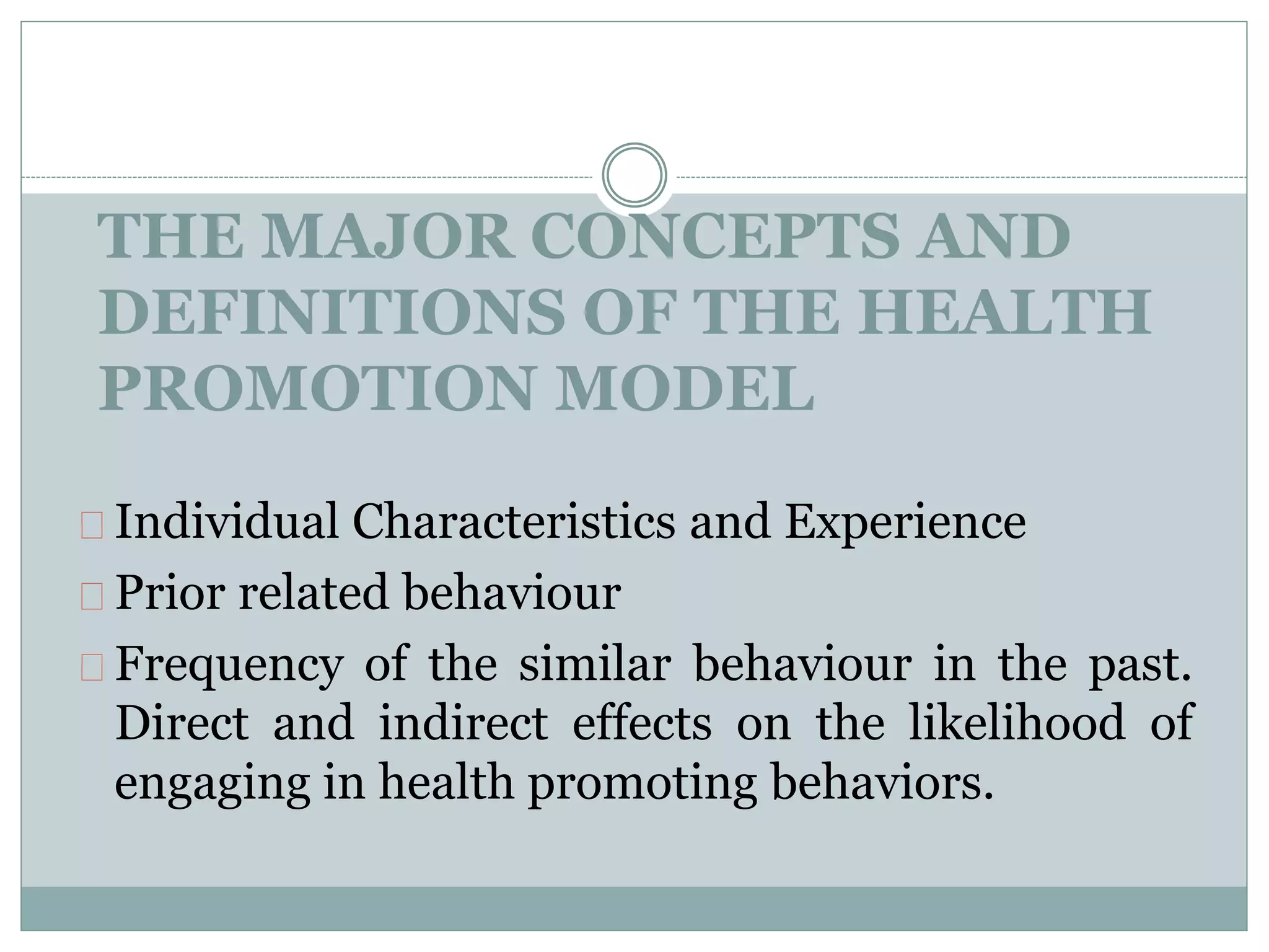 Health promotion model | PPTX