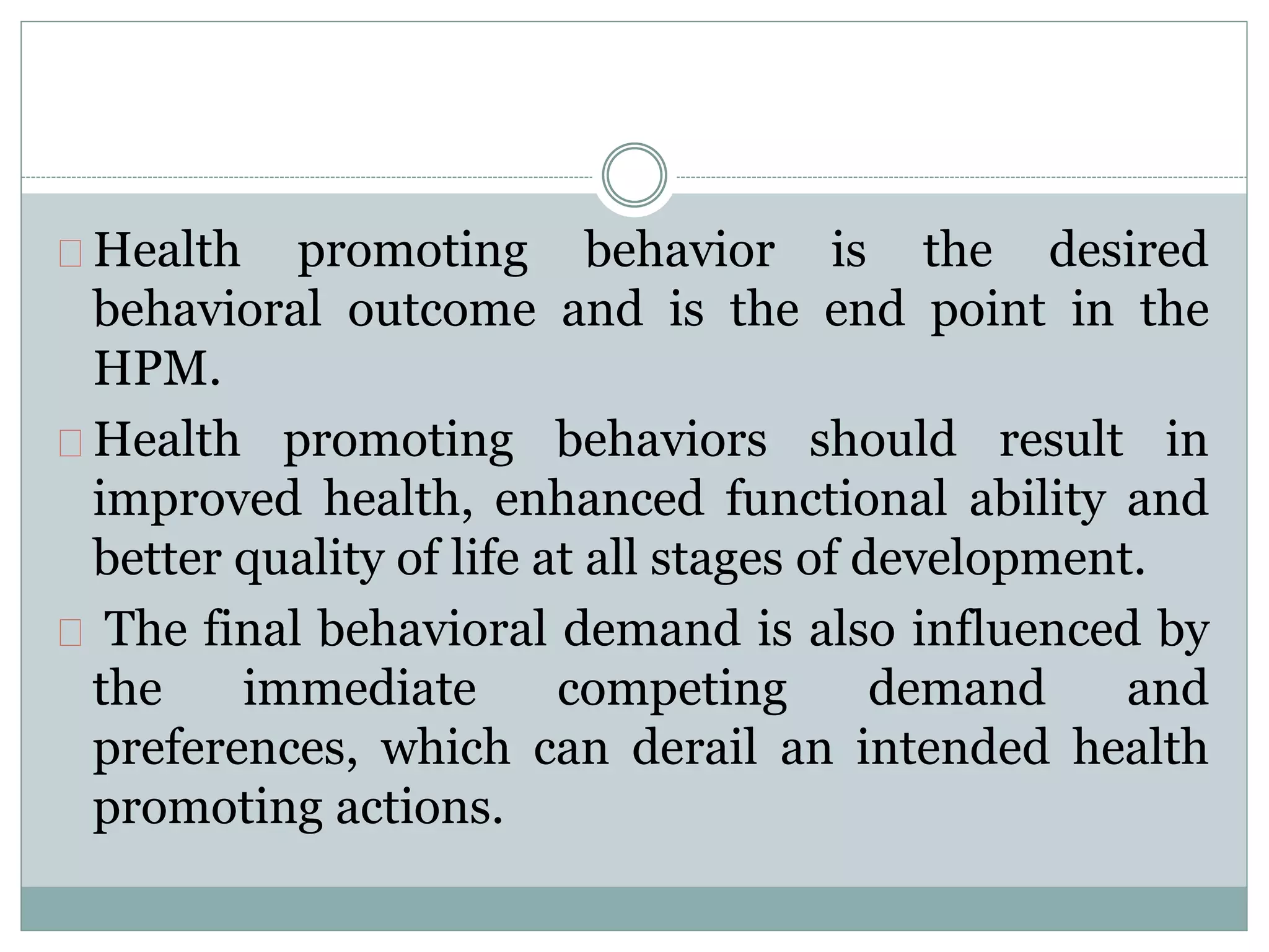 Health promotion model | PPTX