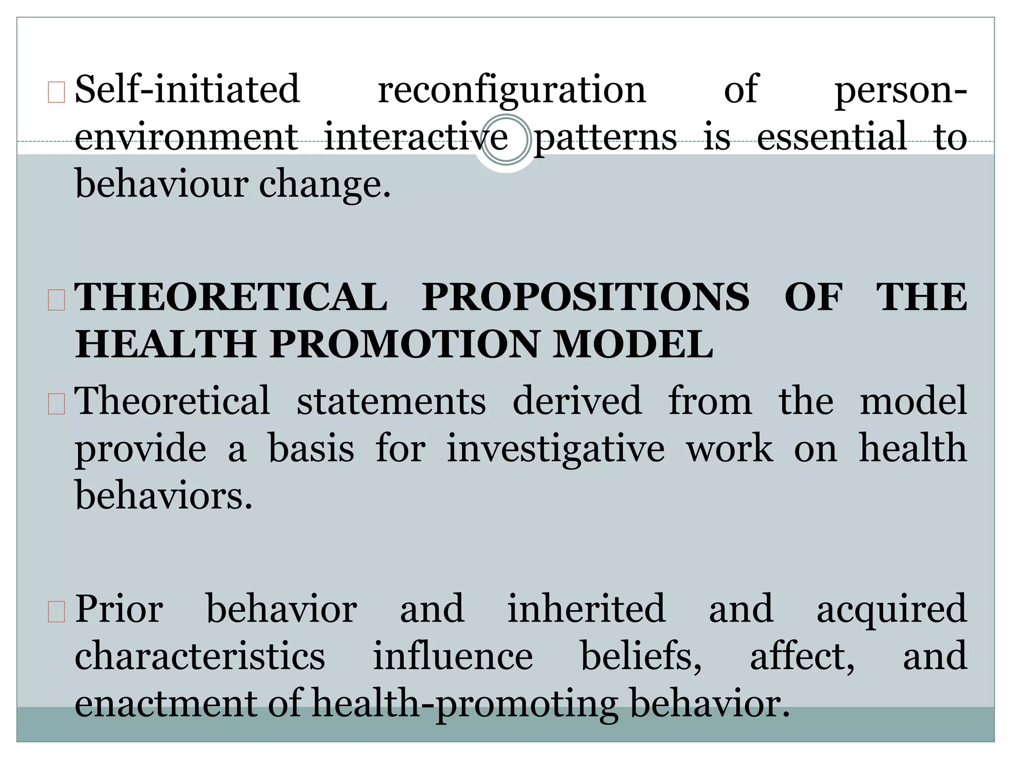 Health promotion model | PPTX