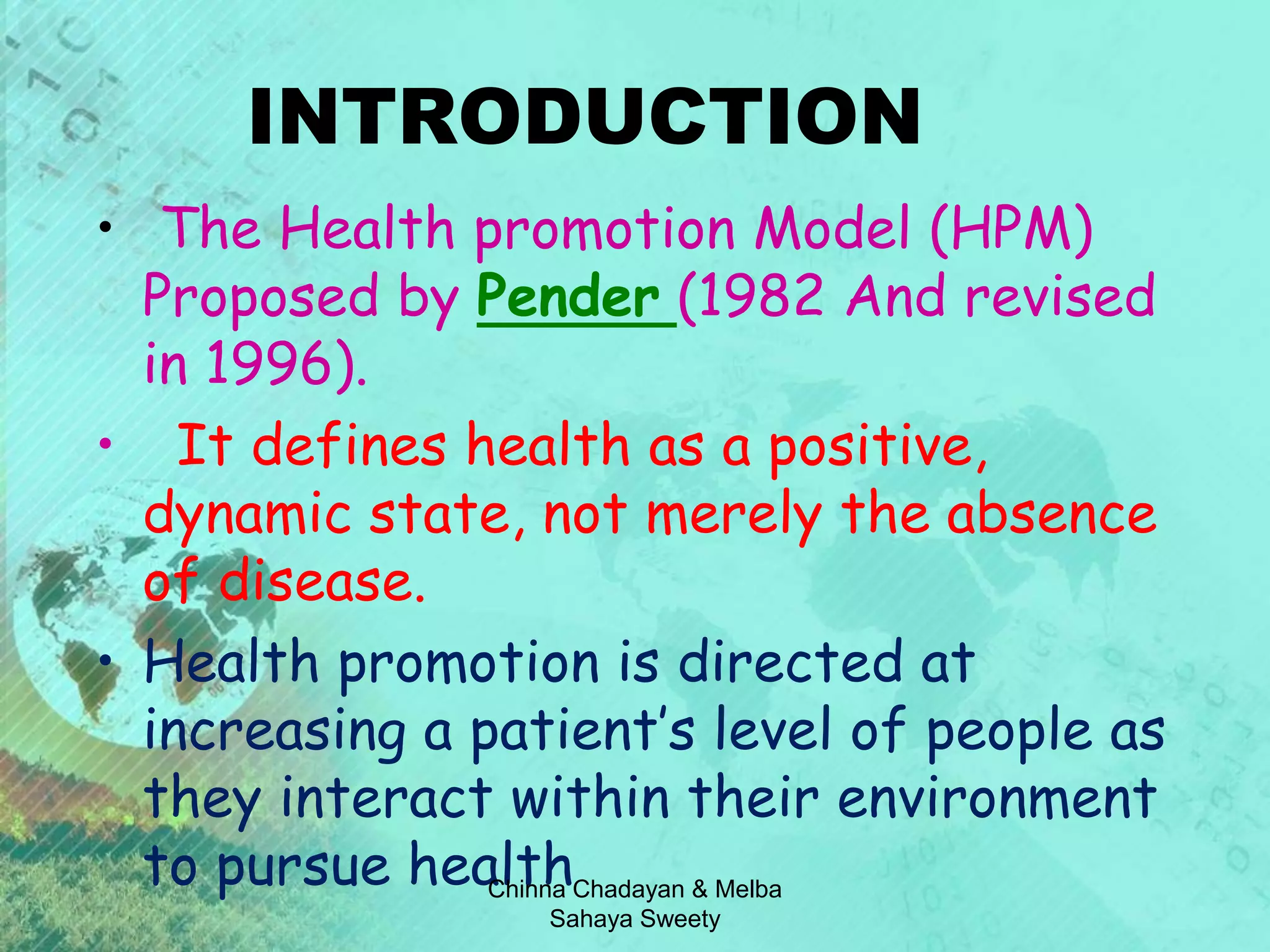 Health promotion model | PPT